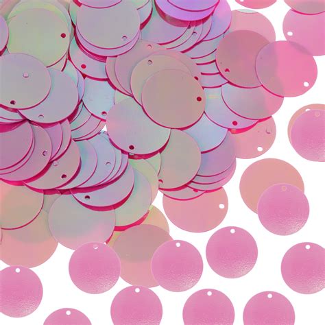 Uxcell 100 Pcs Flat Round Sequins 25mm1 Inch Loose Paillettes Craft Sewing Sequins With Single