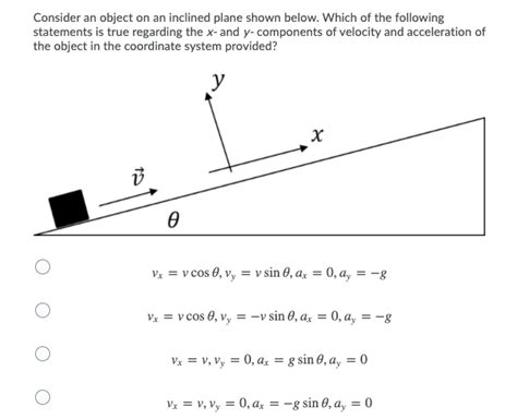Solved Consider An Object On An Inclined Plane Shown Below Chegg