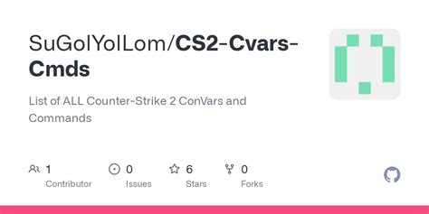 GitHub SuGolYolLom CS Cvars Cmds List Of ALL Counter Strike ConVars And Commands