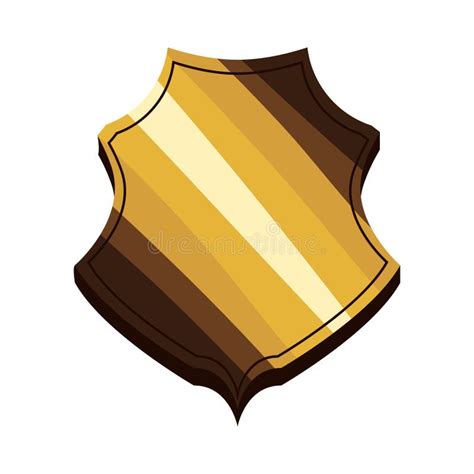 Flat Gold Shield Illustration Stock Vector Illustration Of Certified Seal 273141235