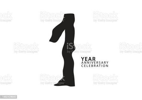 1 주년 기념 축하 블랙 컬러 로고 타입 벡터 1 숫자 디자인 1 번째 생일 초대장 로고 번호 디자인 벡터 일러스트 레이 션 그래픽 요소 서예 글꼴 타이포그래피 로고