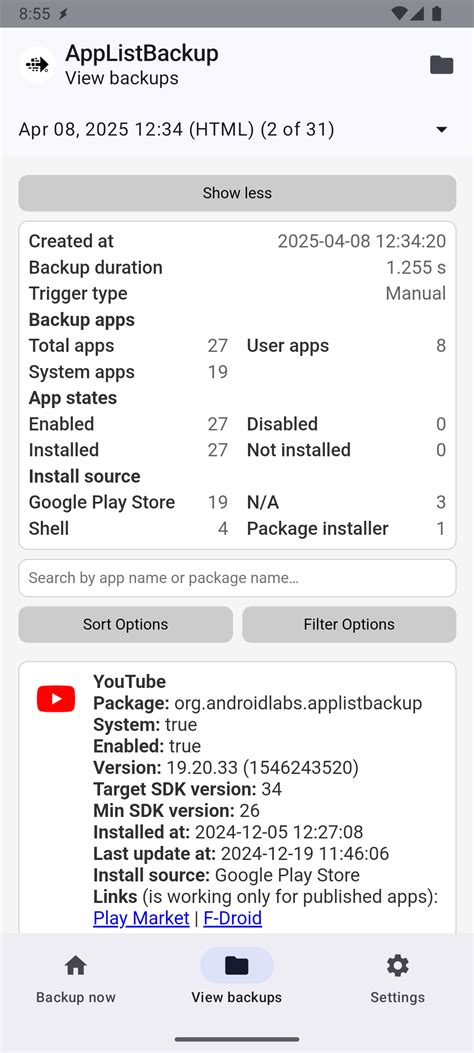 Applistbackup F Droid Free And Open Source Android App Repository