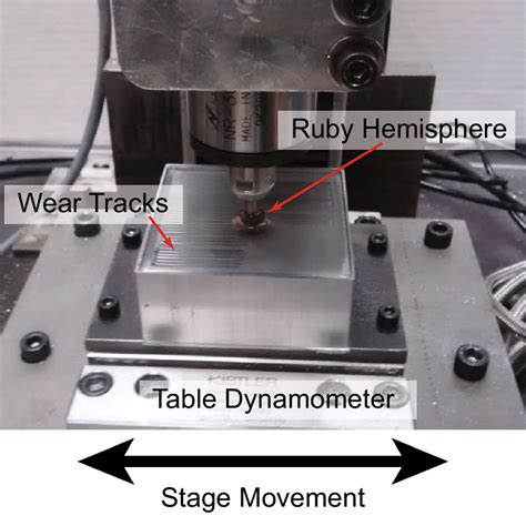 A Photograph Of Friction Measurement Apparatustribometer A 6 Mm Ruby Download Scientific