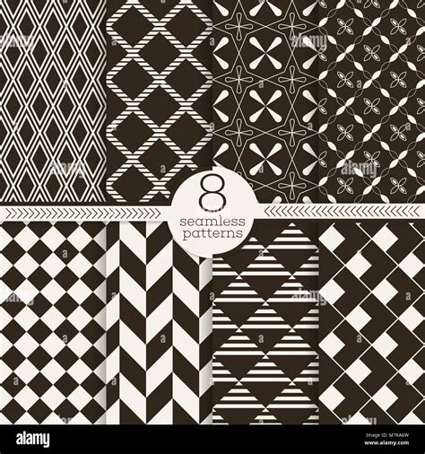 Set Of Seamless Patterns Classical Stylish Textures Regularly