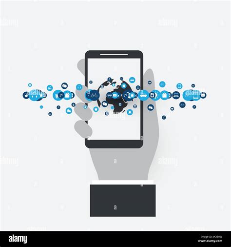 Smart City Cloud Computing Design Concept With Icons Digital Network Connections Technology