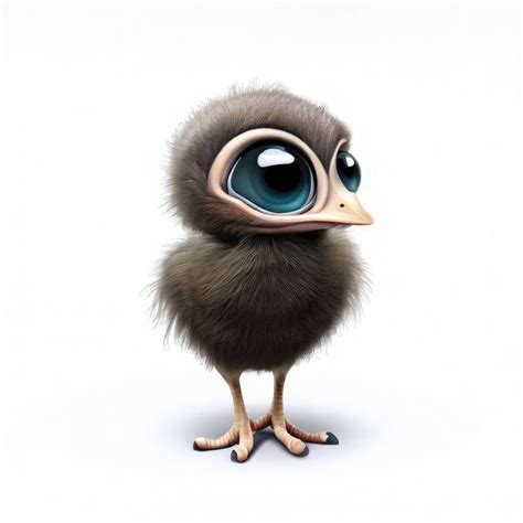 Premium Ai Image Cute Emu 3d Character