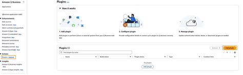 Set Up A Custom Plugin On Amazon Q Business And Authenticate With Amazon Cognito To Interact