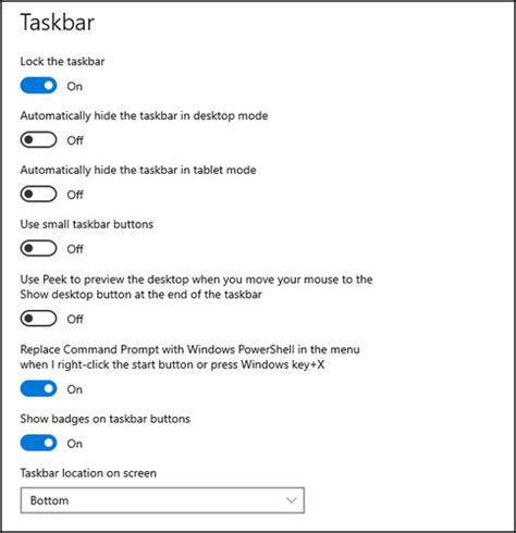Open Taskbar And Start Menu Properties In Windows 10 2024