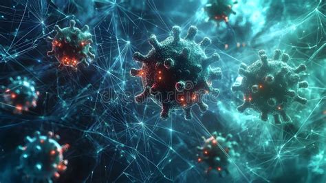 Digital Representation Of Malware Infection Spread Stock Illustration Illustration Of Threats