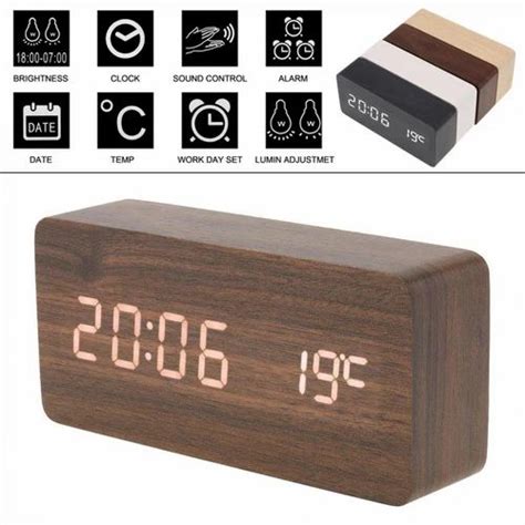 Wooden Rectangle Led Digital Clock Cl 39 At Rs 650 Mumbai Id