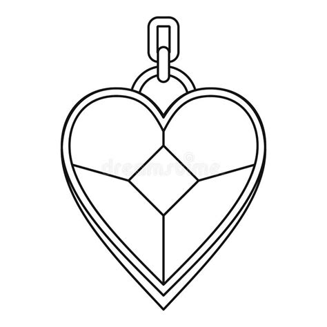 Outline Locket Vector Icon Isolated Black Simple Line Element Illustration From Jewelry Concept