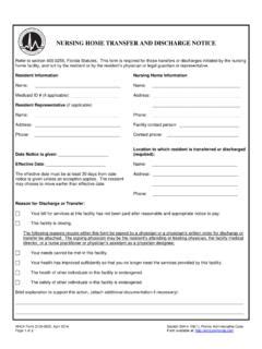 Nursing Home Transfer And Discharge Notice Nursing Home Transfer And