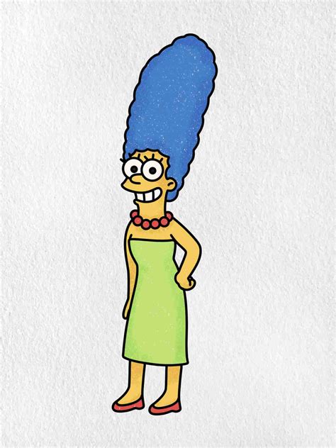 Draw Marge Simpson Helloartsy
