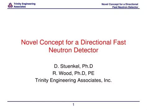Ppt Novel Concept For A Directional Fast Neutron Detector Powerpoint