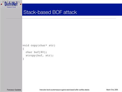 Instruction Level Countermeasure Against Buffer Overflow Attacks Pdf