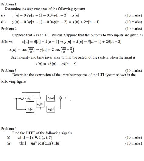 Solved Problem 1 Determine The Step Response Of The Chegg Com