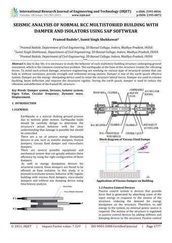 SEISMIC ANALYSIS OF NORMAL RCC MULTISTORIED BUILDING WITH DAMPER AND ISOLATORS USING SAP