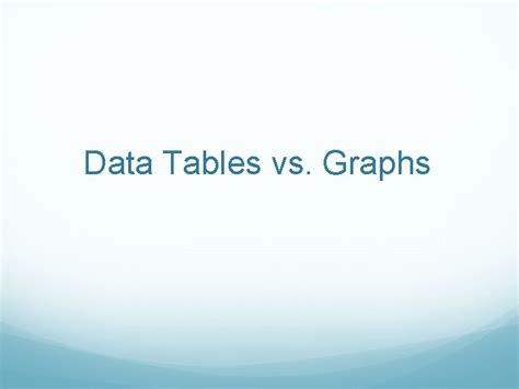 data table versus graph at terry rousseau blog