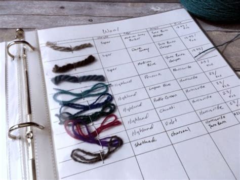 Yarn Notebook Organize Your Yarn Stash Warped Fibers