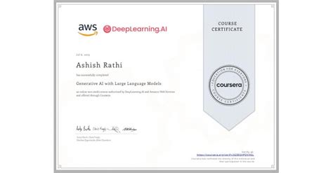 just finished a super course on generative ai with llms with