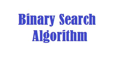 Pseudocode For Binary Search