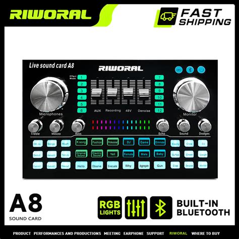 Sound Card Audio Interface External Usb Live Broadcast Microphone For Pc Mobile Record For Live