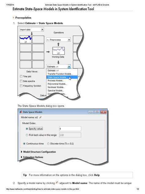 Estimate State Space Models In System Identification Tool Matlab And Simulink Pdf Matlab