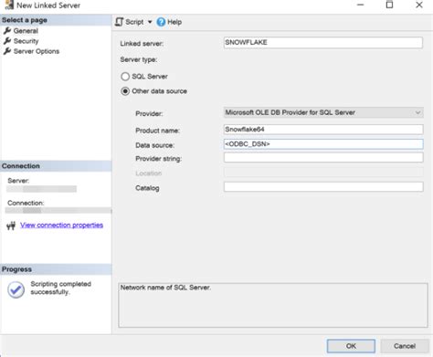 Can T Create Linked Server From Microsoft SQL To Snowflake Stack Overflow