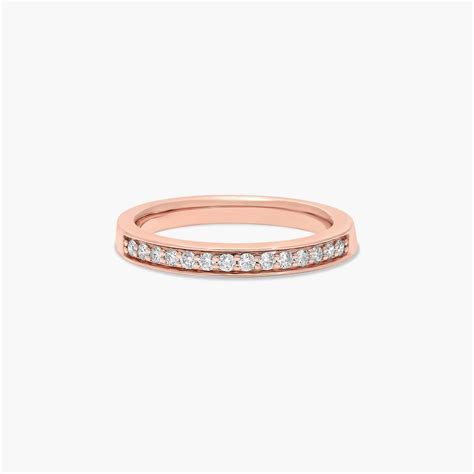 14k Rose Gold Round Raised Pavé Matching Wedding Band 1509r14