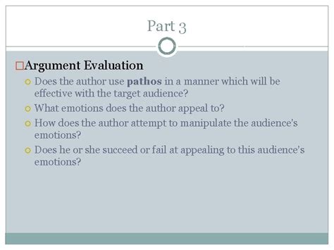 How To Evaluate An Argument Process Step 1
