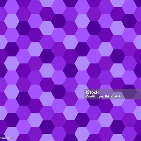 컬러로 트렌디한 2019 양성자 보라색 모자이크 패턴으로 육각형 형태와 기하학적 원활한 추상적인 배경 0명에 대한 스톡 벡터 아트 및 기타 이미지 Istock