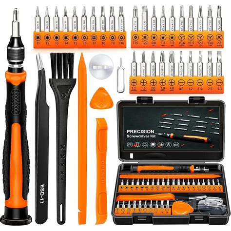 Objlgev 38 Pcs Precision Screwdriver Set Torx T5 T6 Y00 Mini Repair