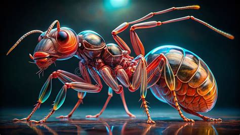Unveiling The Inner World Of An Ant A Microscopic Exploration Of Internal Organs And Exoskeleton