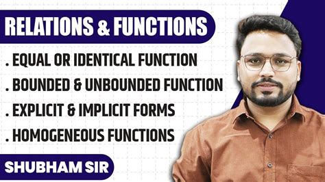 Relations And Functions Class 12th L 20 Jee Main Jee Advanced