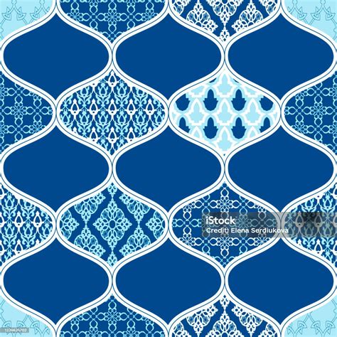 다마스커 럭셔리 원활한 배경 선조 동양 장식 모자이크 민족 스타일의 장식 패턴 아라비아 모티브 디자인 직물 재료 직물 벽지에 대한 아이디어 이슬람교에 대한 스톡 벡터 아트