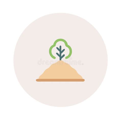 Tree Growing In Soil Symbolizing Nature And Growth For Environmental Projects Stock Illustration