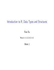 Introduction To R Data Types Structures Basic Operations Course Hero
