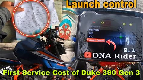 First Service Cost Of KTM Duke 390 Gen 3 😱 || How to use Launch Control in duke 390 Gen 3 😍 ...