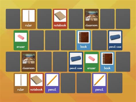 Classroom Objects Parejas