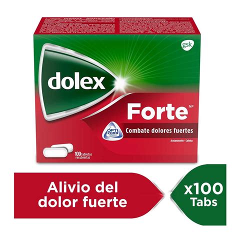 Dolex Forte Acetaminofen Cafeina 500 65 Mg X 100 Tab