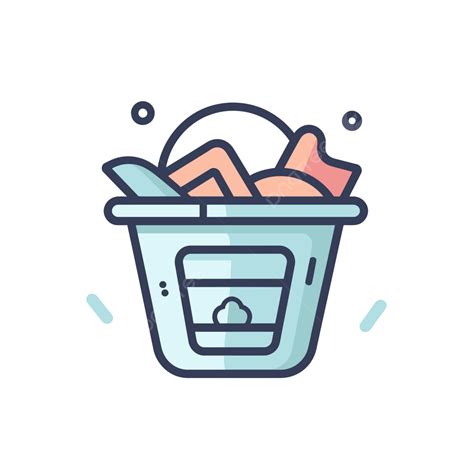 가득 찬 바구니가 있는 세탁 아이콘 벡터 깃 직계 아이콘 평면 아이콘 Png 일러스트 및 벡터 에 대한 무료 다운로드 Pngtree