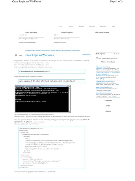 Crear Login En Winforms Pdf Servidor Sql De Microsoft Red Mundial