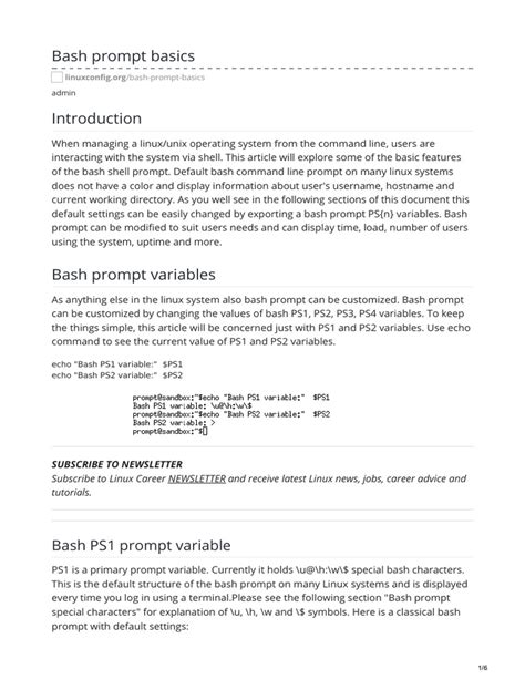 Bash Prompt Basics Pdf Command Line Interface Play Station