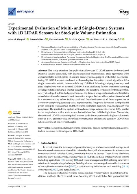Pdf Experimental Evaluation Of Multi And Single Drone Systems With