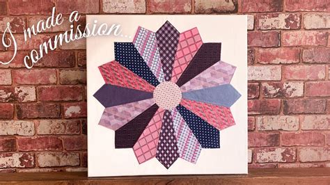 Dresden Plate Quilt Pattern With Up Cycled Silk Ties Dresden Plate