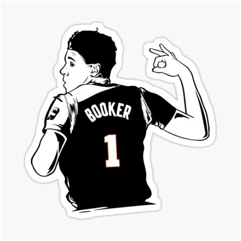 Devin Booker Jersey Black Phoenix Suns Jersey Fanatics Sticker For Sale By Lukemcknightsto