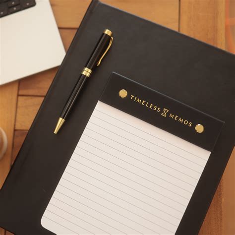 Jet Black Notepad Timeless Memos