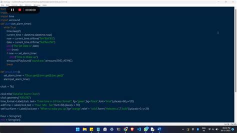 Completed Task1 With Python For Alarm Clock Furqan Sajid Posted On