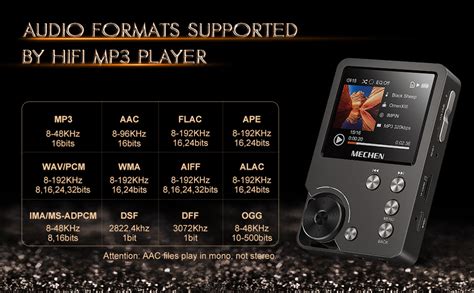 MP3 Player, MECHEN Lossless DSD High Resolution Portable Digital Audio ...