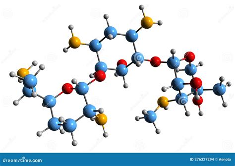 3d Image Of Gentamicin Skeletal Formula Stock Illustration Illustration Of Action Problems